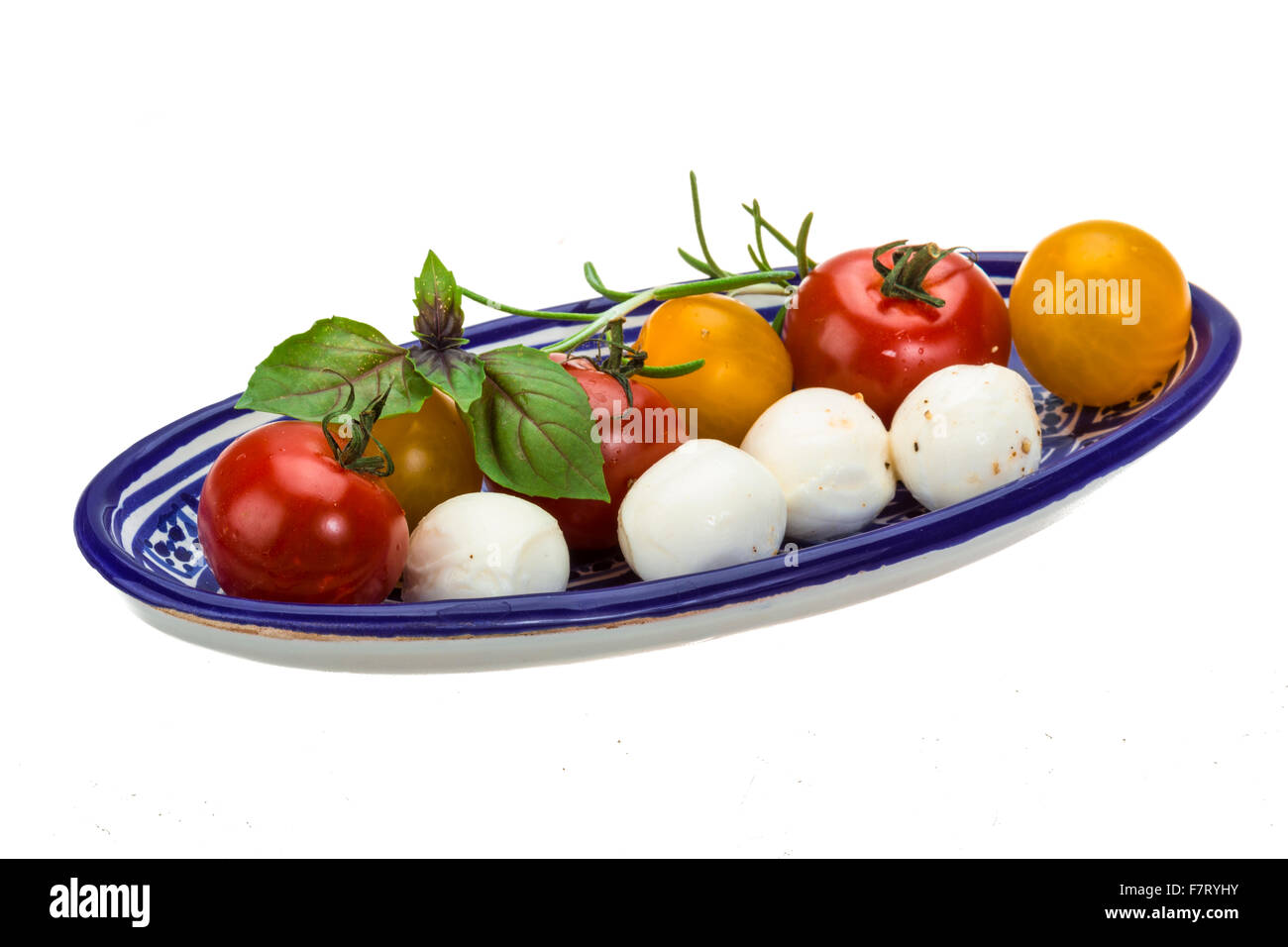 Caprese salad studio isolated background Stock Photo - Alamy