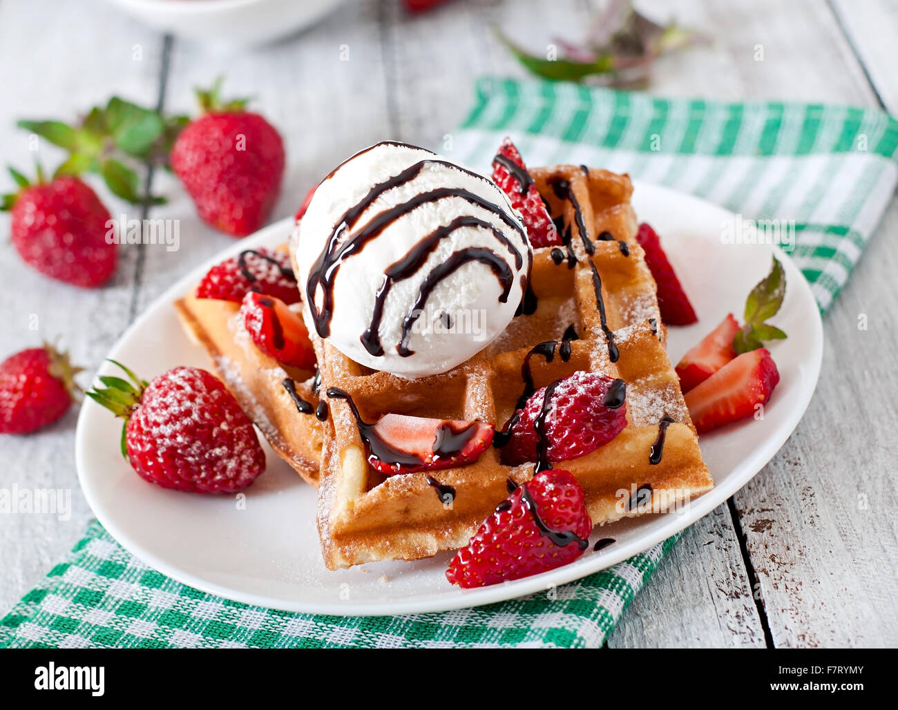 Strawberry Belgian Waffles
