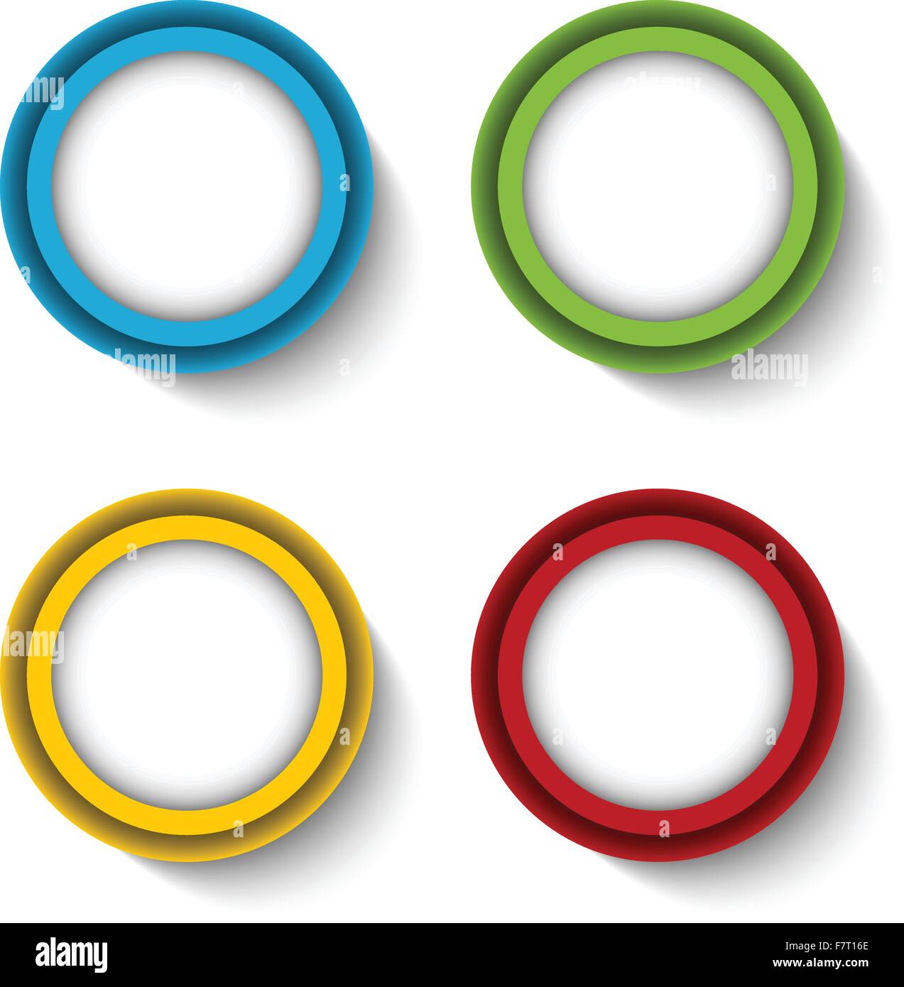 Set of Four Colorful Buttons Icons Stock Vector Image & Art - Alamy