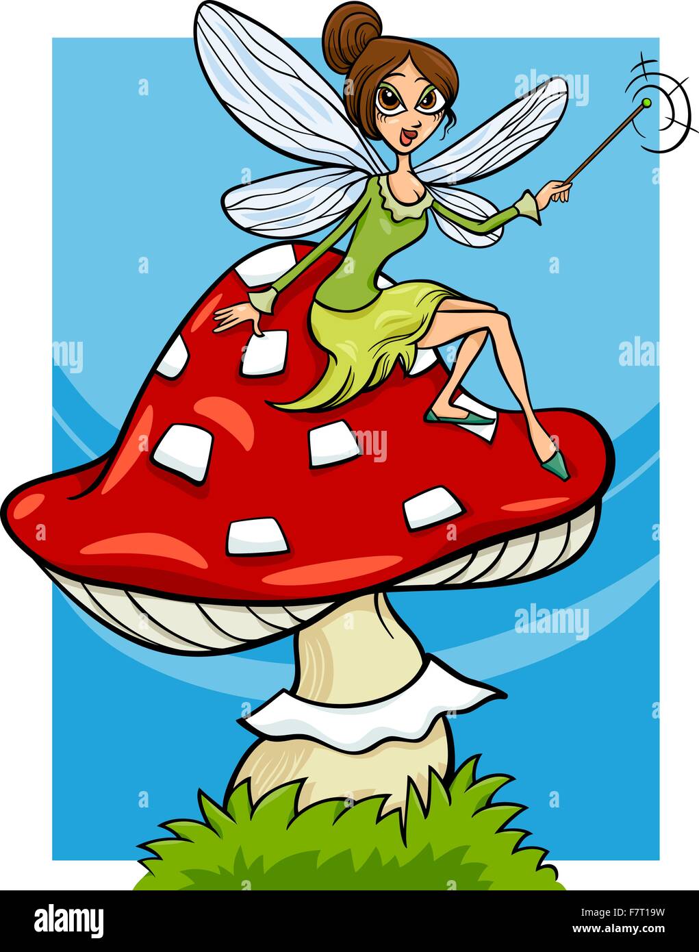 elf fairy fantasy cartoon illustration Stock Vector Image & Art - Alamy