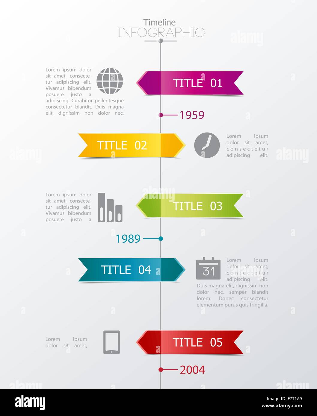 Arrow timeline Stock Vector Images - Alamy