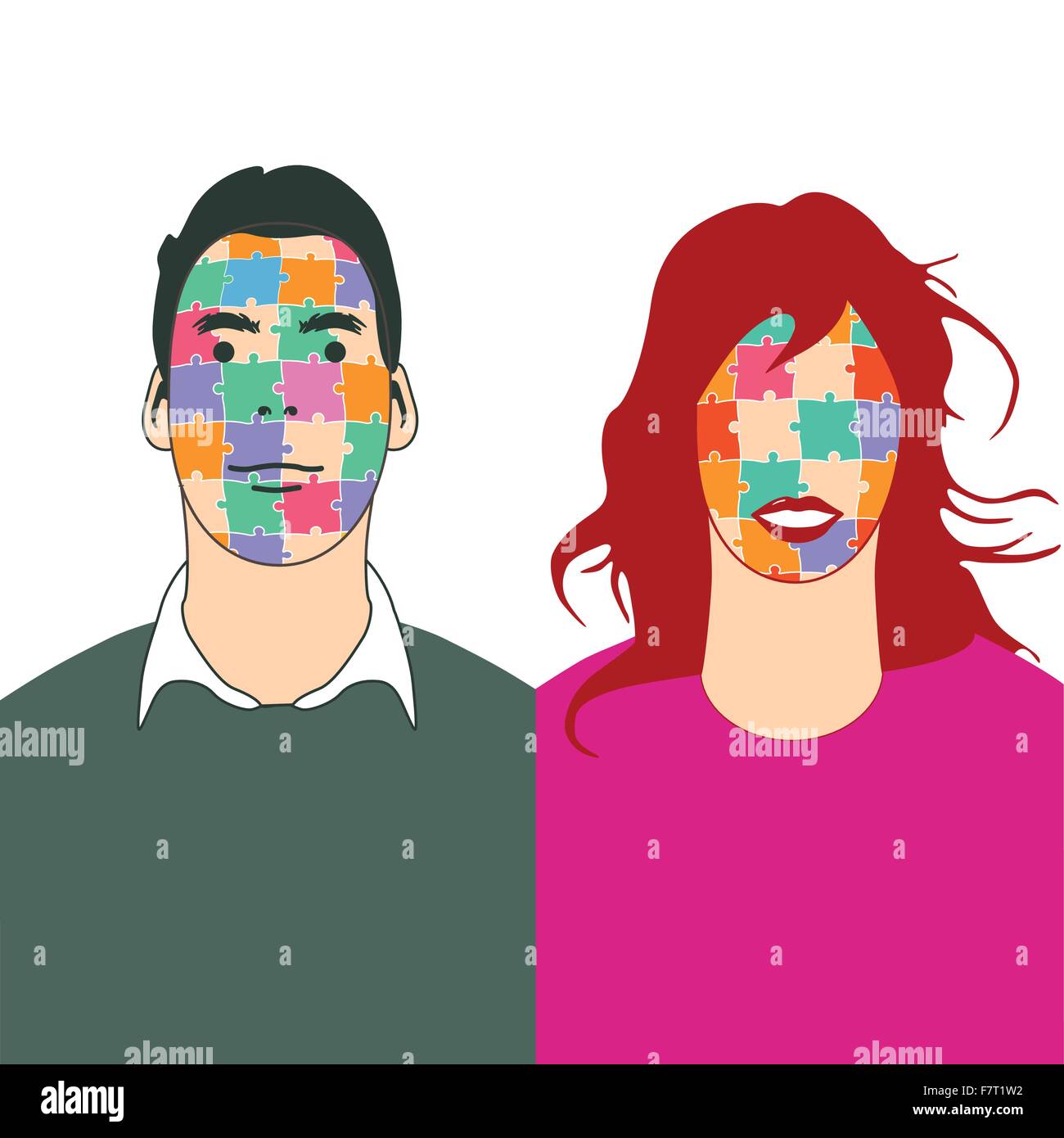 People puzzle Stock Vector Images - Alamy