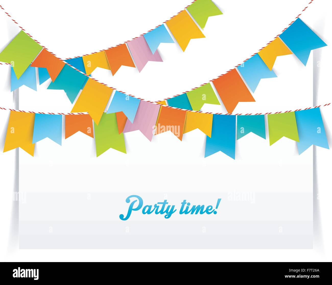 Happy birthday party background flags Stock Vector Images - Alamy