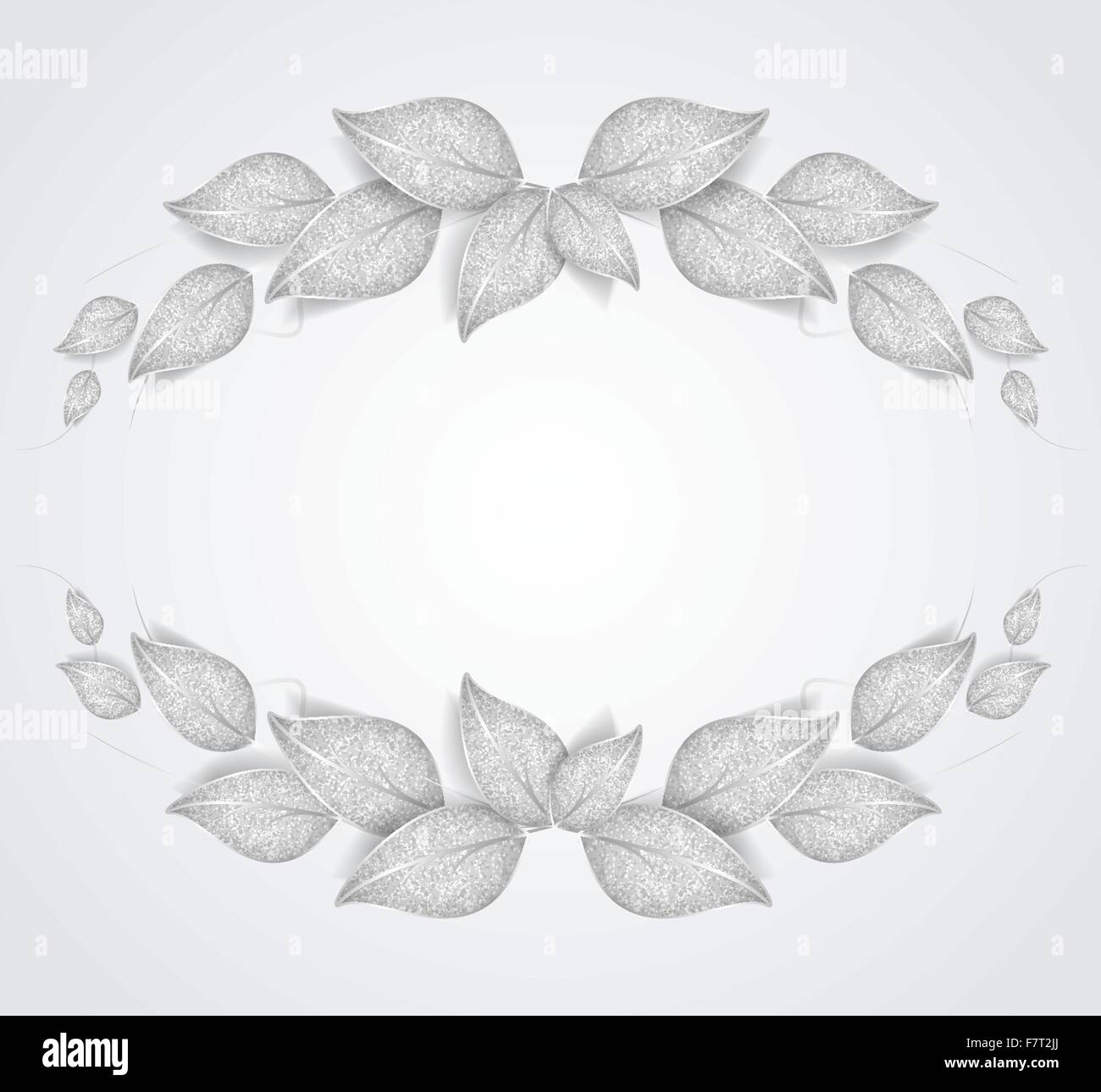 Decorative silver leaves Stock Vector Images - Alamy