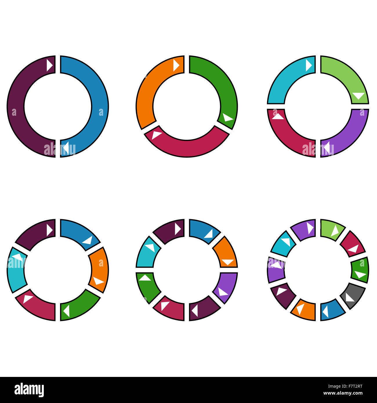 Set of Colorful Circles Stock Photo - Alamy