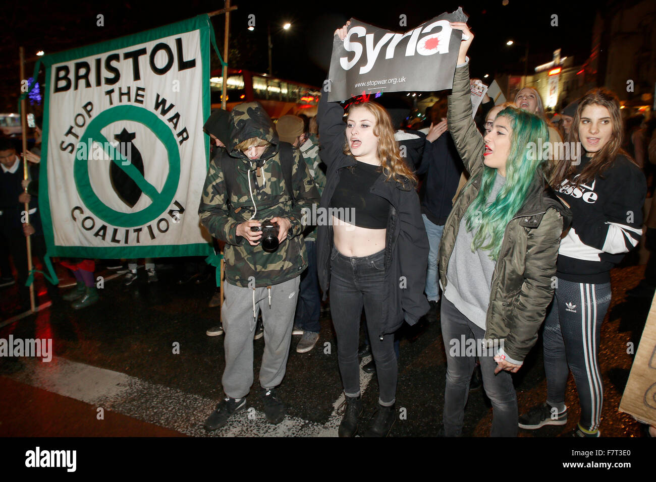 Bristol, UK, 2nd December, 2015. A large number of people braved the ...