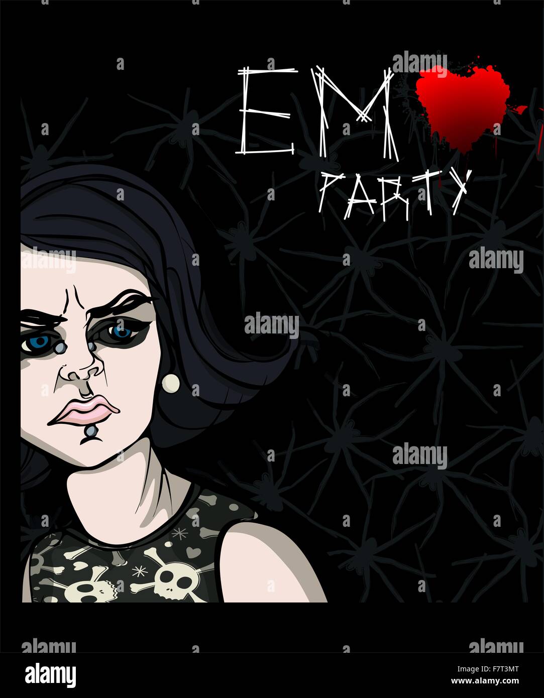 EMO Party poster Stock Vector Image & Art - Alamy