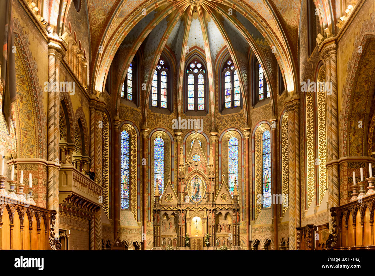 Matthew-Church, Mátyás templon on castle hill, Budapest, Hungary, world ...