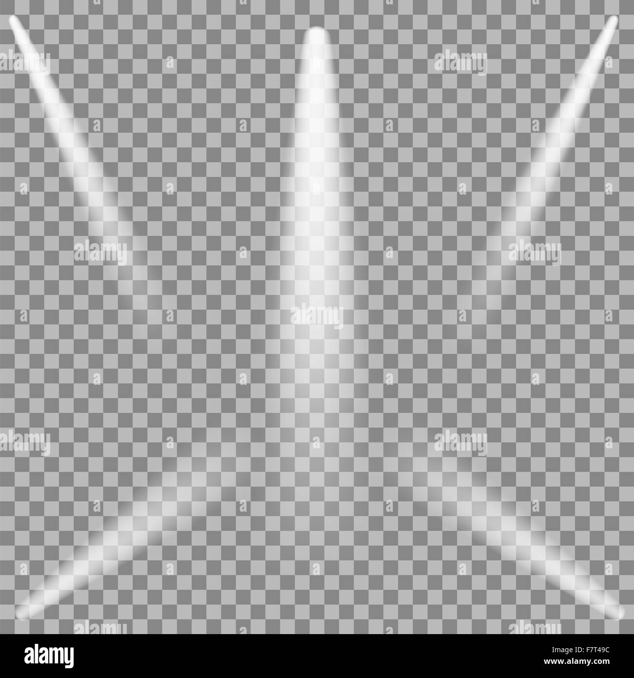 Set of White Spotlights Stock Photo - Alamy