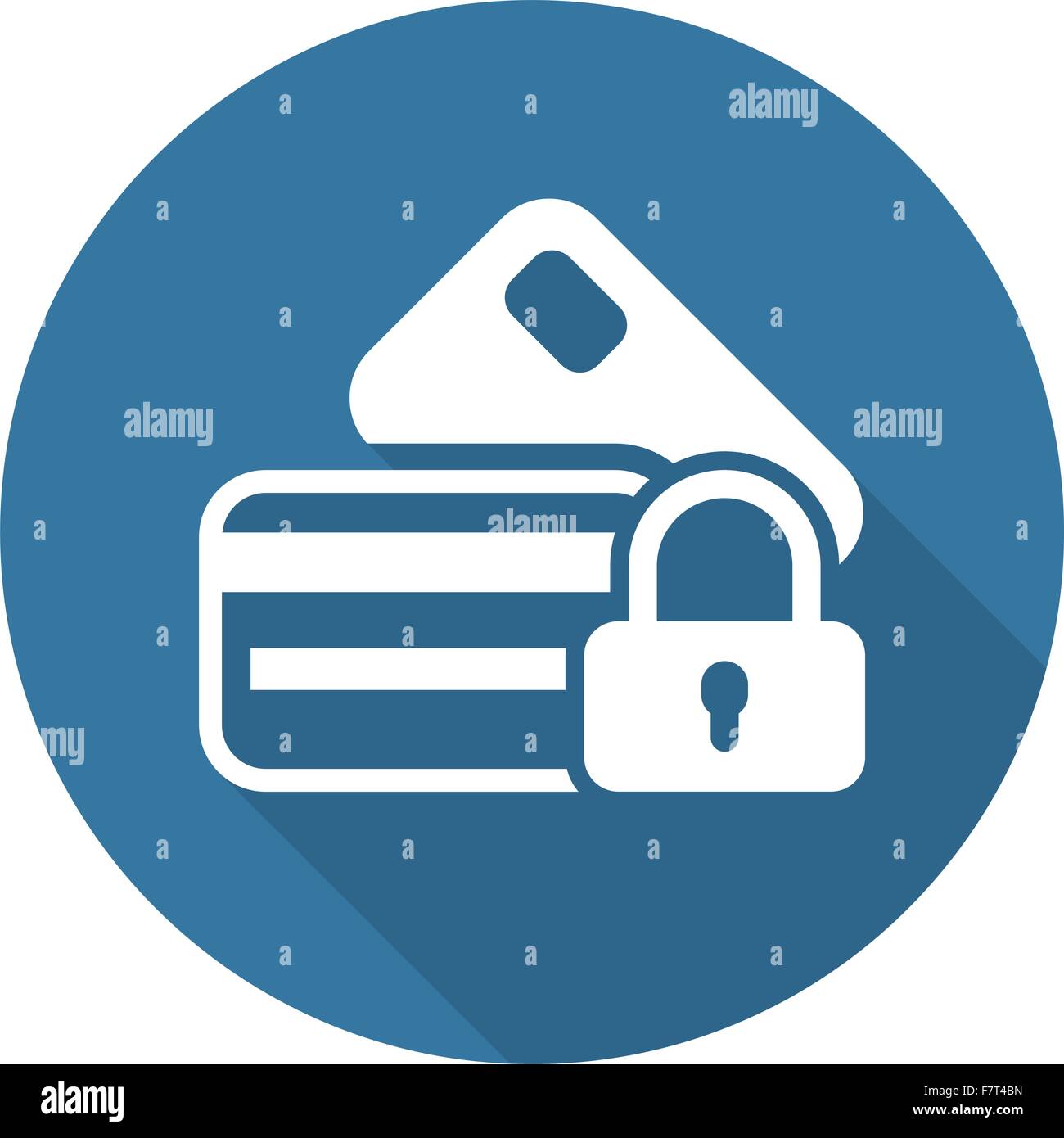 Secured Credit Card Icon. Flat Design Stock Vector Image & Art - Alamy