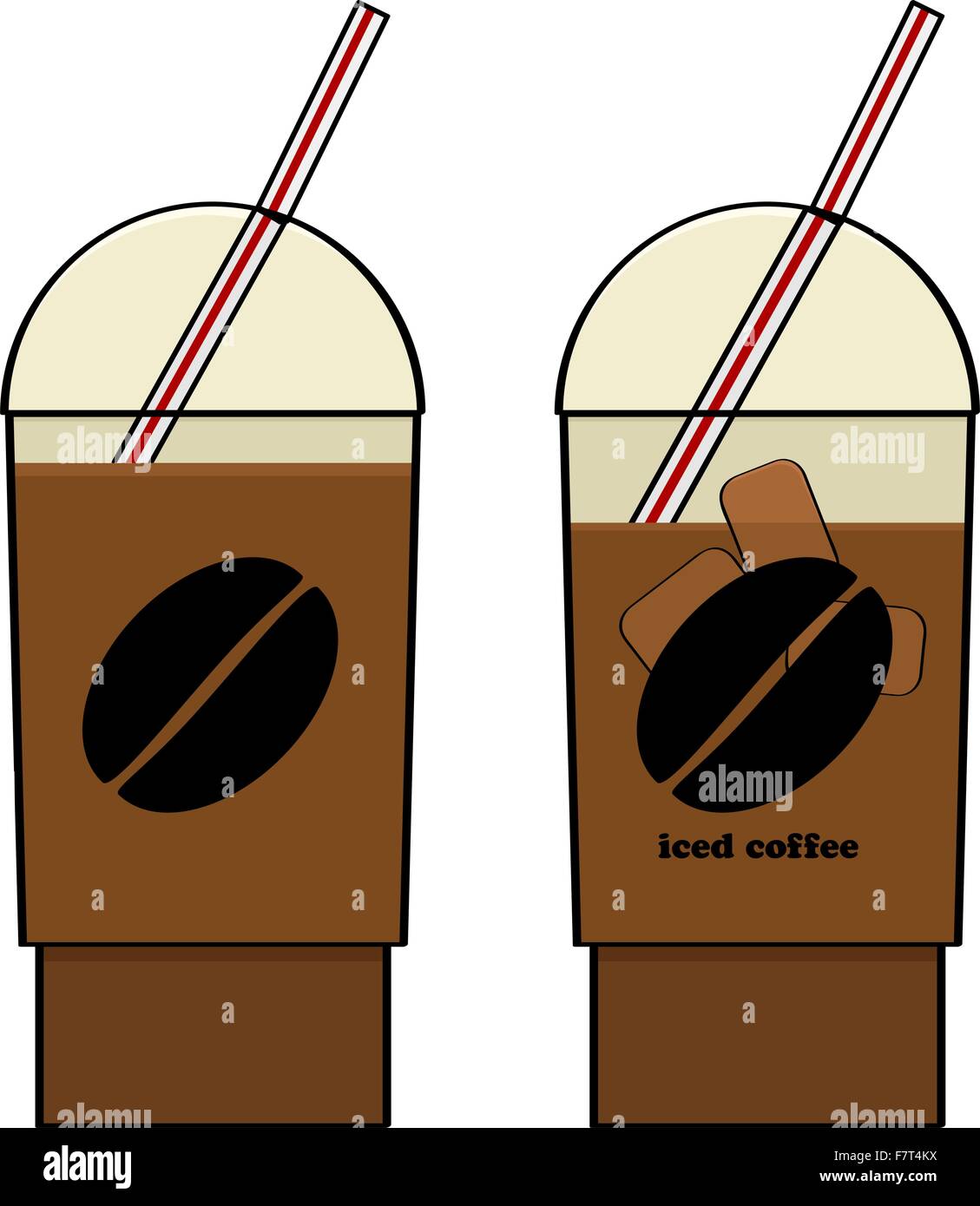 Summer drink ice coffee Stock Vector Images - Alamy