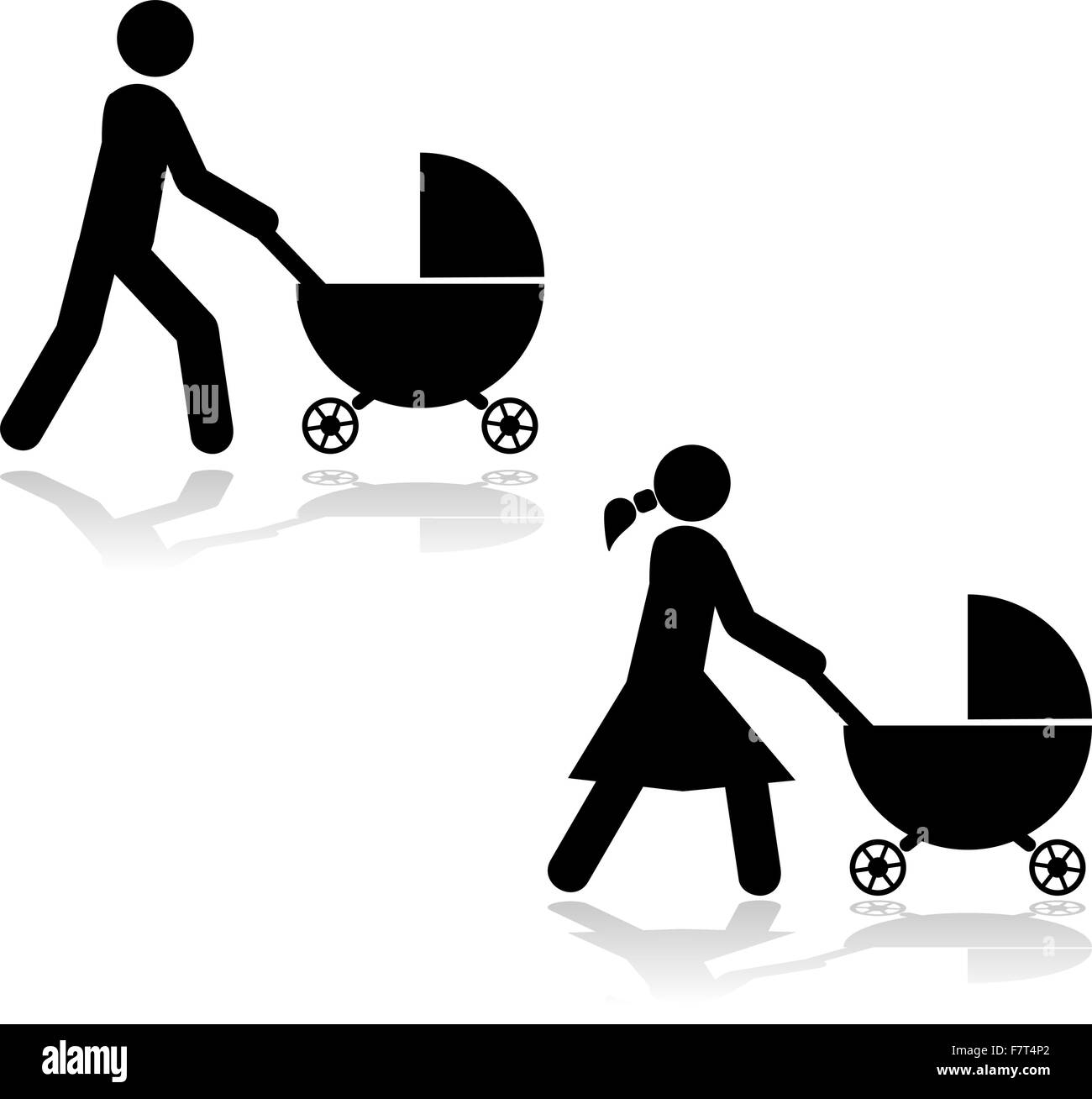 Man pushing stroller child hi-res stock photography and images - Alamy