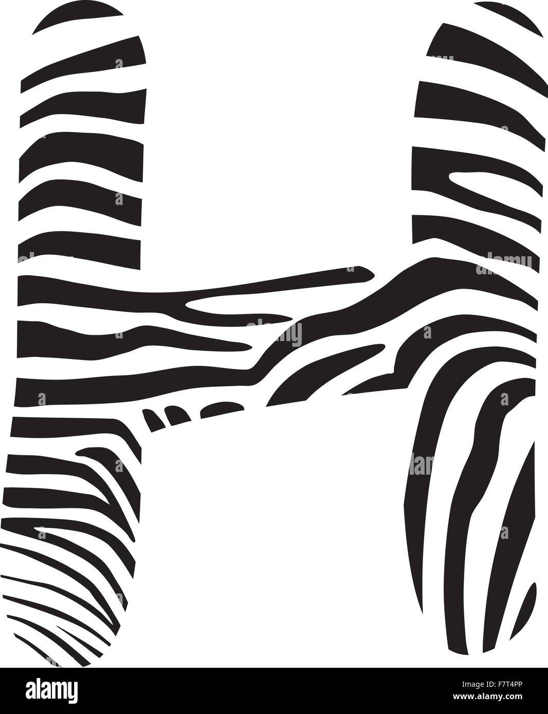 Font zebra, letter H Stock Vector Image & Art - Alamy