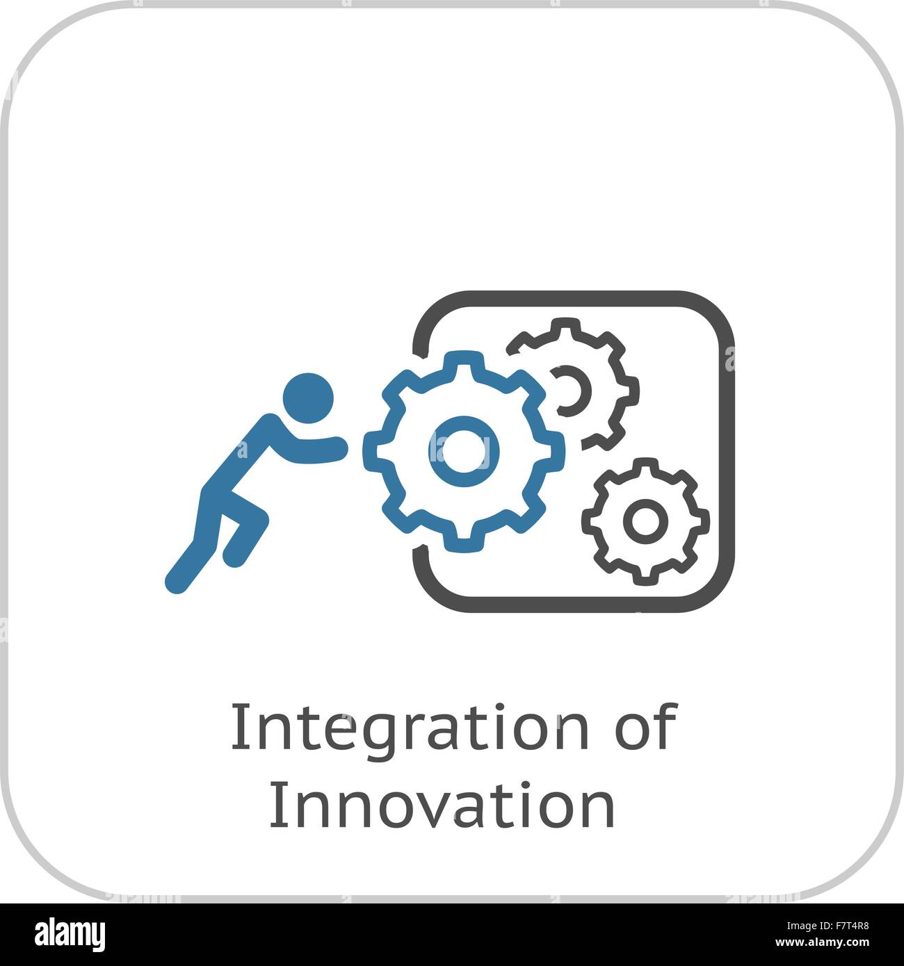 Integration of Innovation Icon. Flat Design Stock Vector Image & Art ...