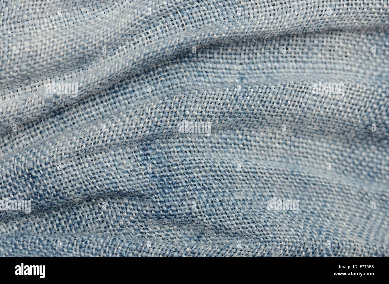 close up blue linen texture background Stock Photo - Alamy
