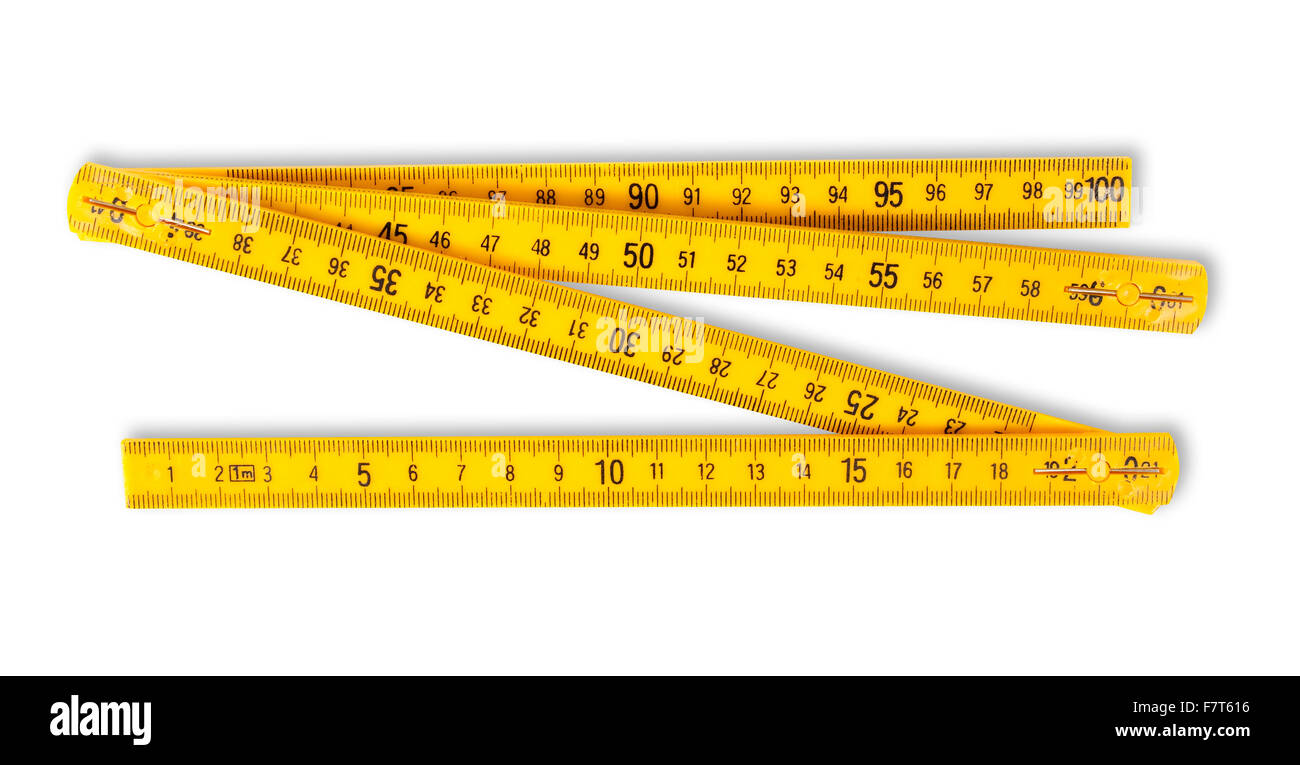 Carpenter rule. Isolated over white background with clipping path Stock ...