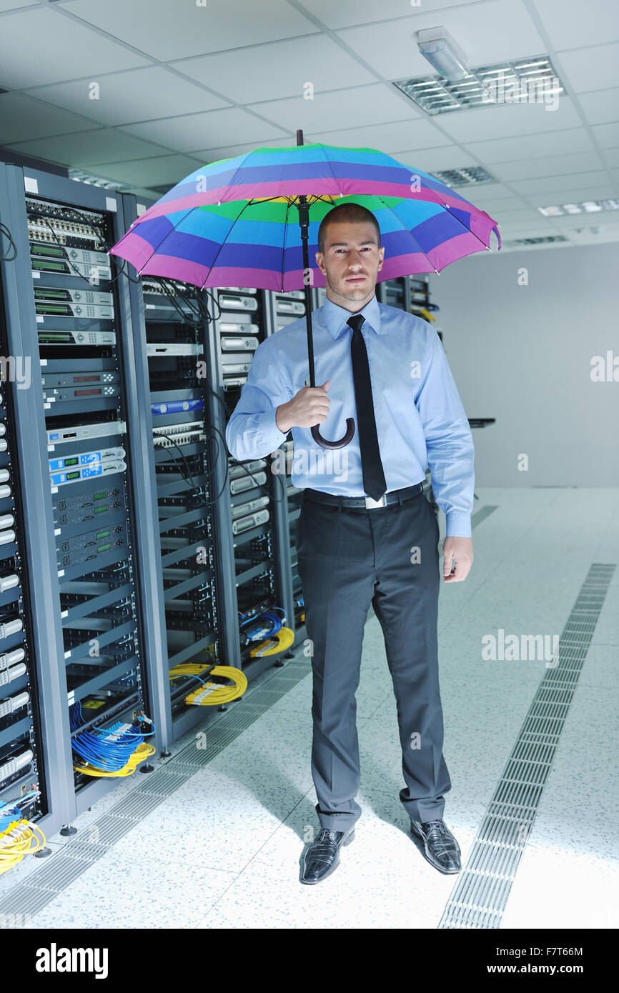 Businessman hold umbrella in server hi-res stock photography and images ...