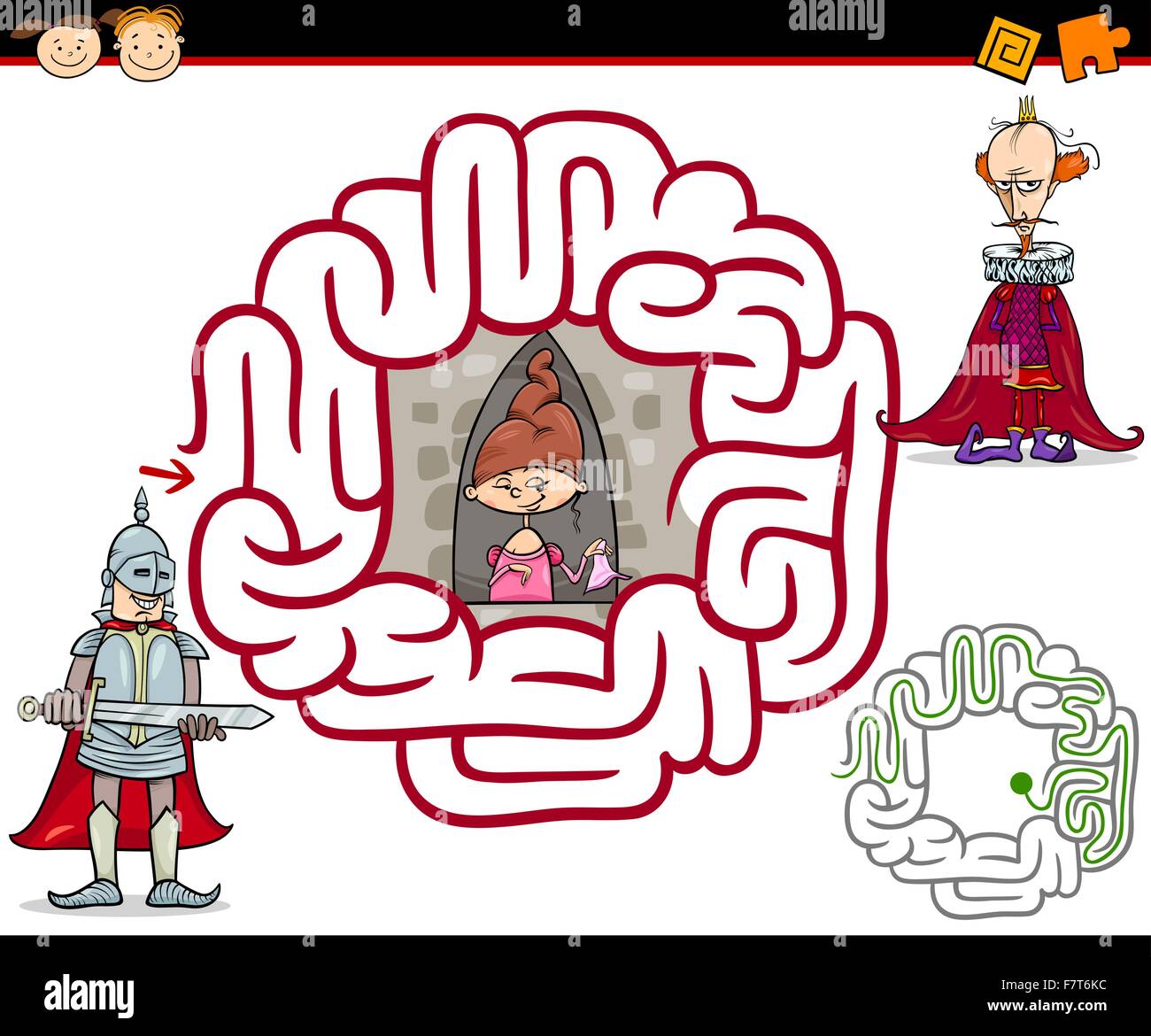 cartoon maze or labyrinth game Stock Vector Image & Art - Alamy