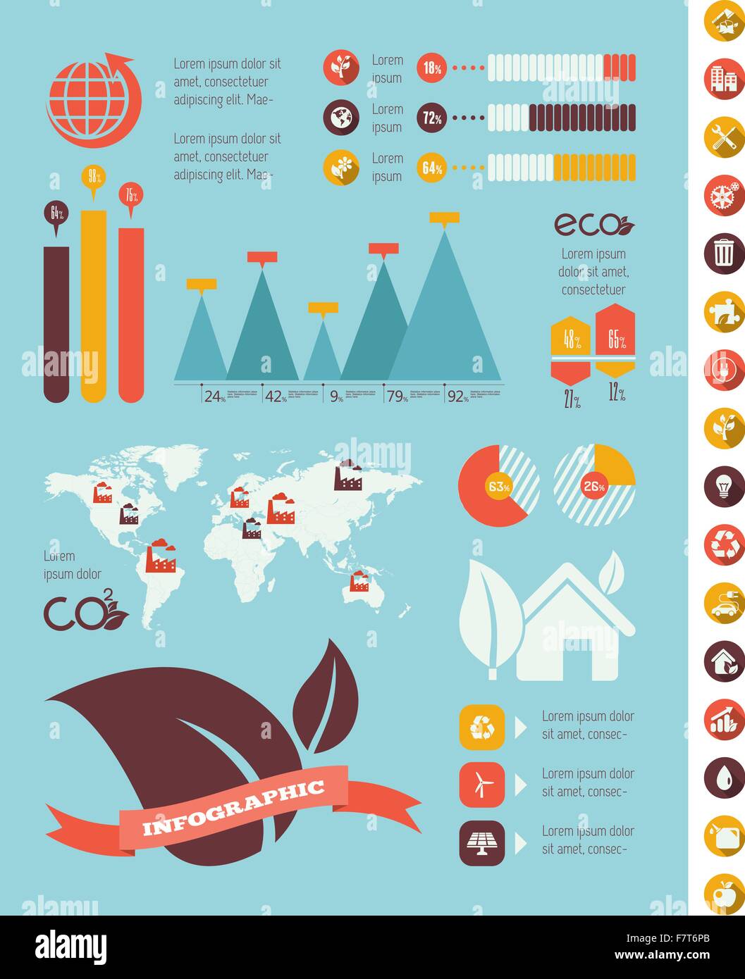 Ecology Infographic Template Stock Vector Image & Art - Alamy