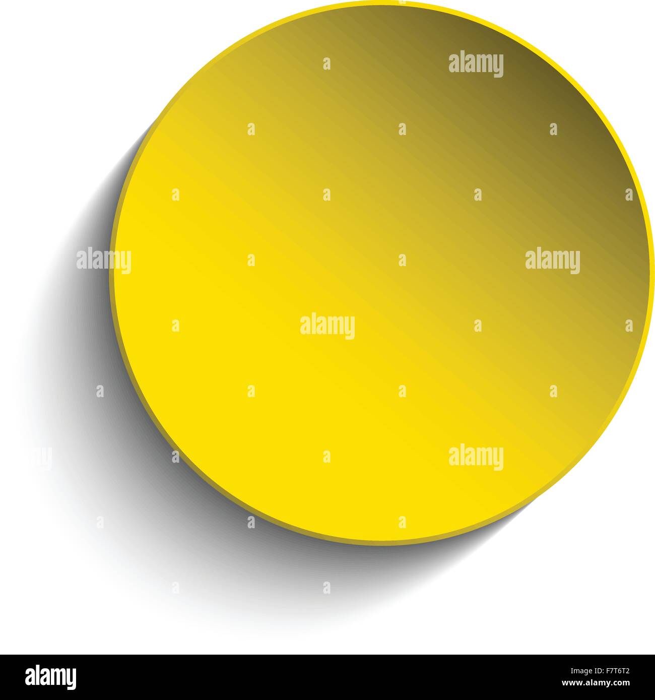 Yellow Circle Button on White Background Stock Vector Image & Art - Alamy