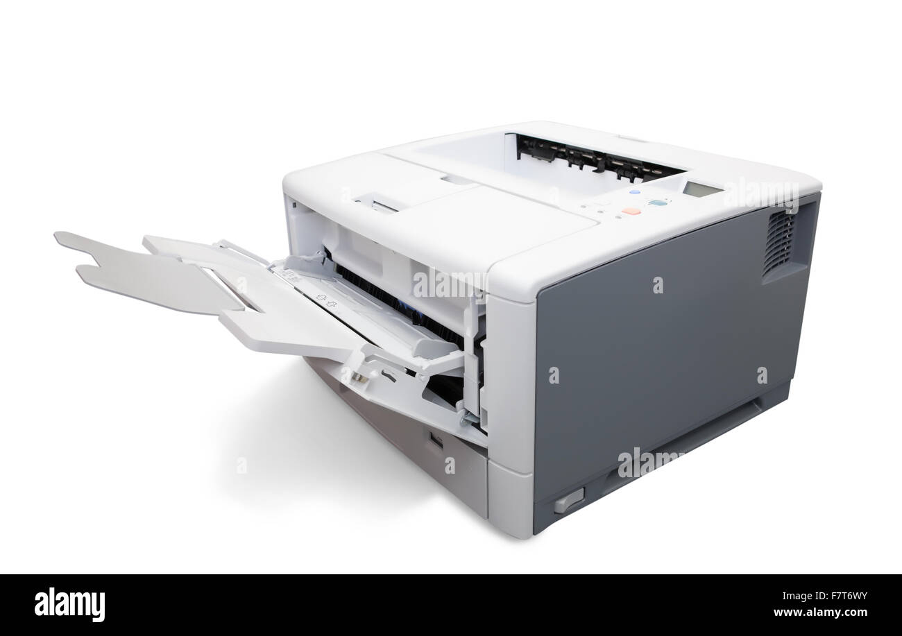 Laser office printer. Isolated on white with clipping path Stock Photo ...