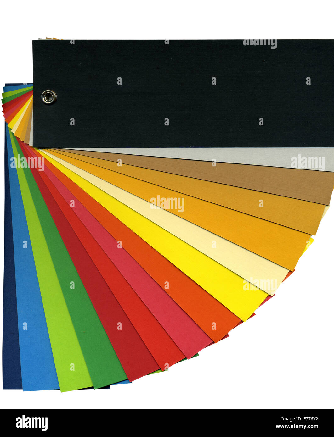 Opened color guide book isolated on white Stock Photo - Alamy