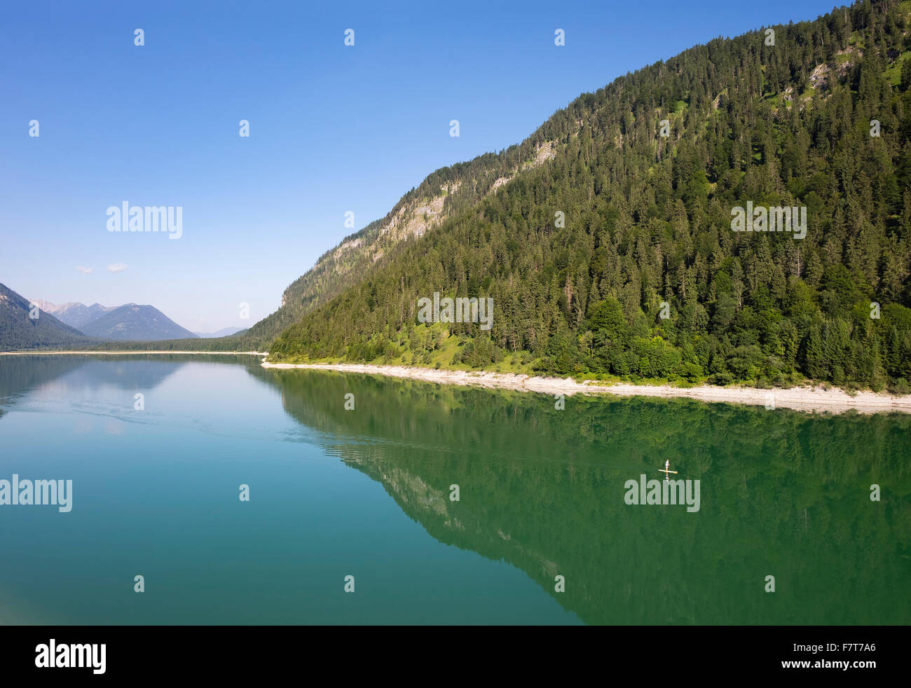 Sylvenstein Dam, Sylvensteinspeicher, near Lenggries, Isarwinkel, Upper ...