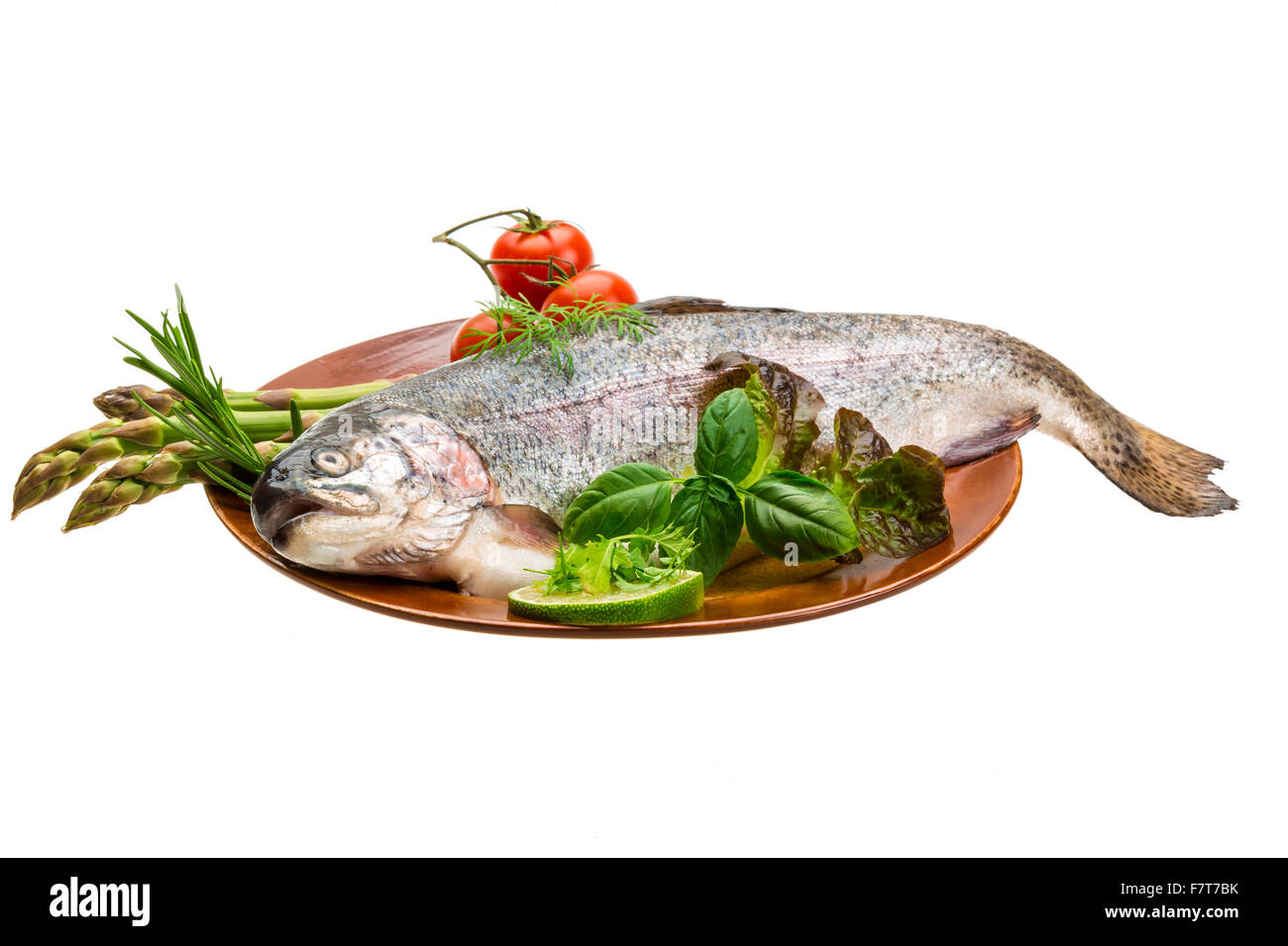 Fresh raw rainbow trout Stock Photo - Alamy