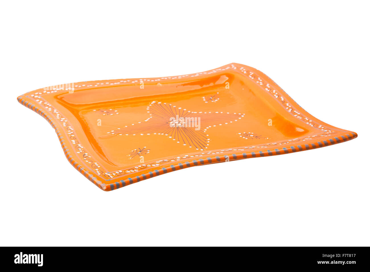 Yellow empty plate isolated Stock Photo - Alamy