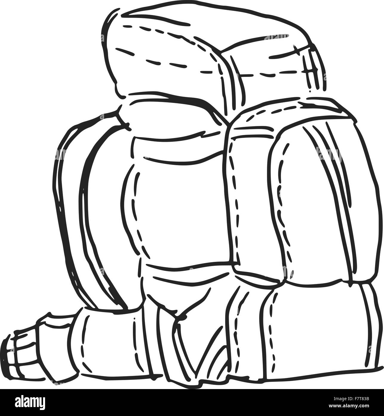 Cartoon backpack Black and White Stock Photos & Images - Alamy