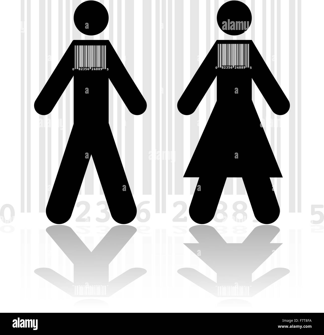 Number woman barcode Stock Vector Images - Alamy