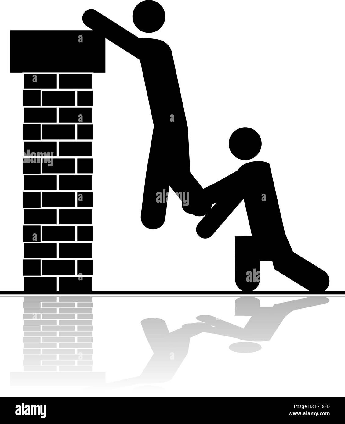 Helping to climb Stock Vector Images - Alamy