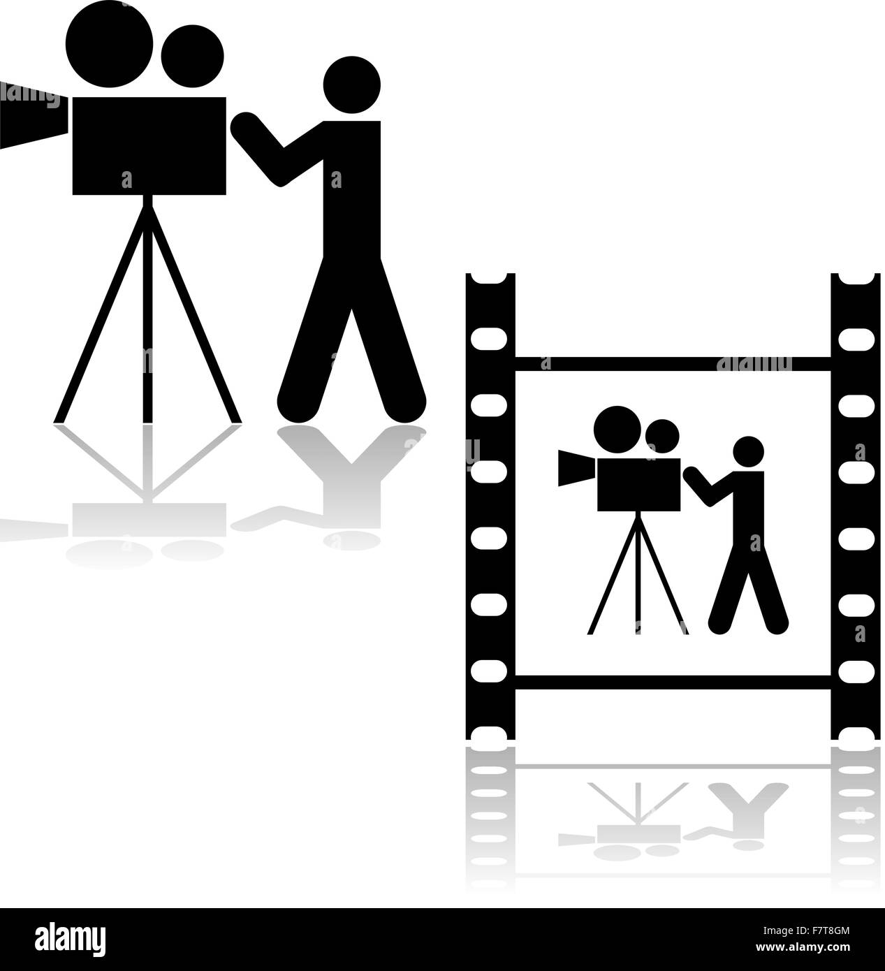 Tv television cameraman camera man Black and White Stock Photos ...