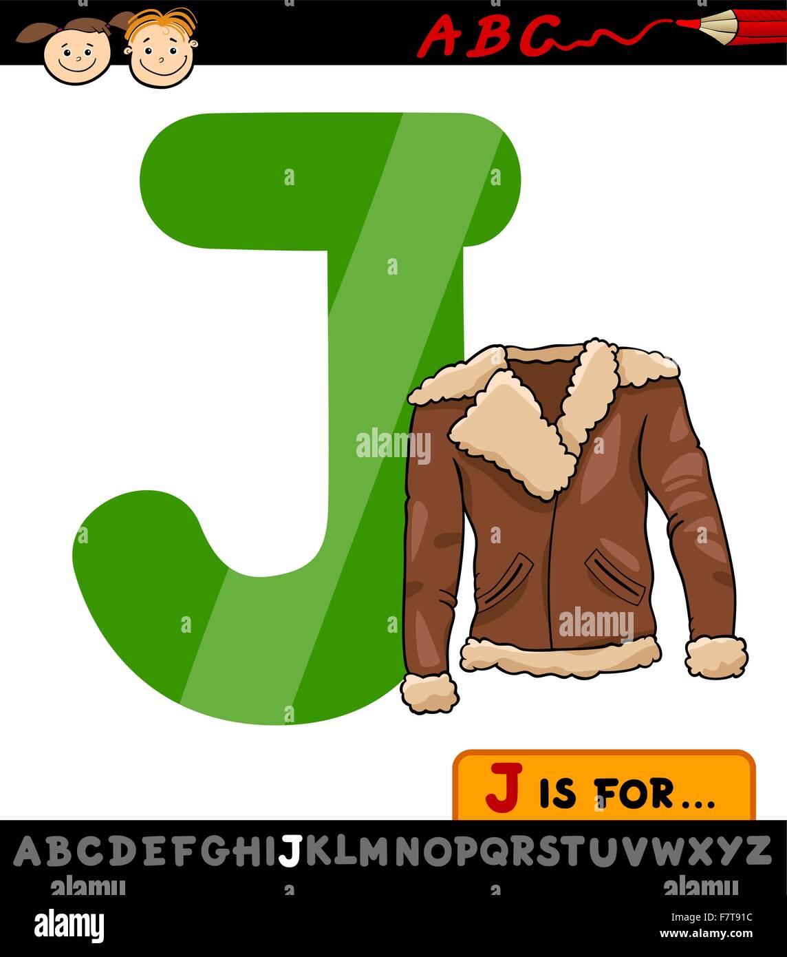 J is for jacket Stock Vector Images - Alamy