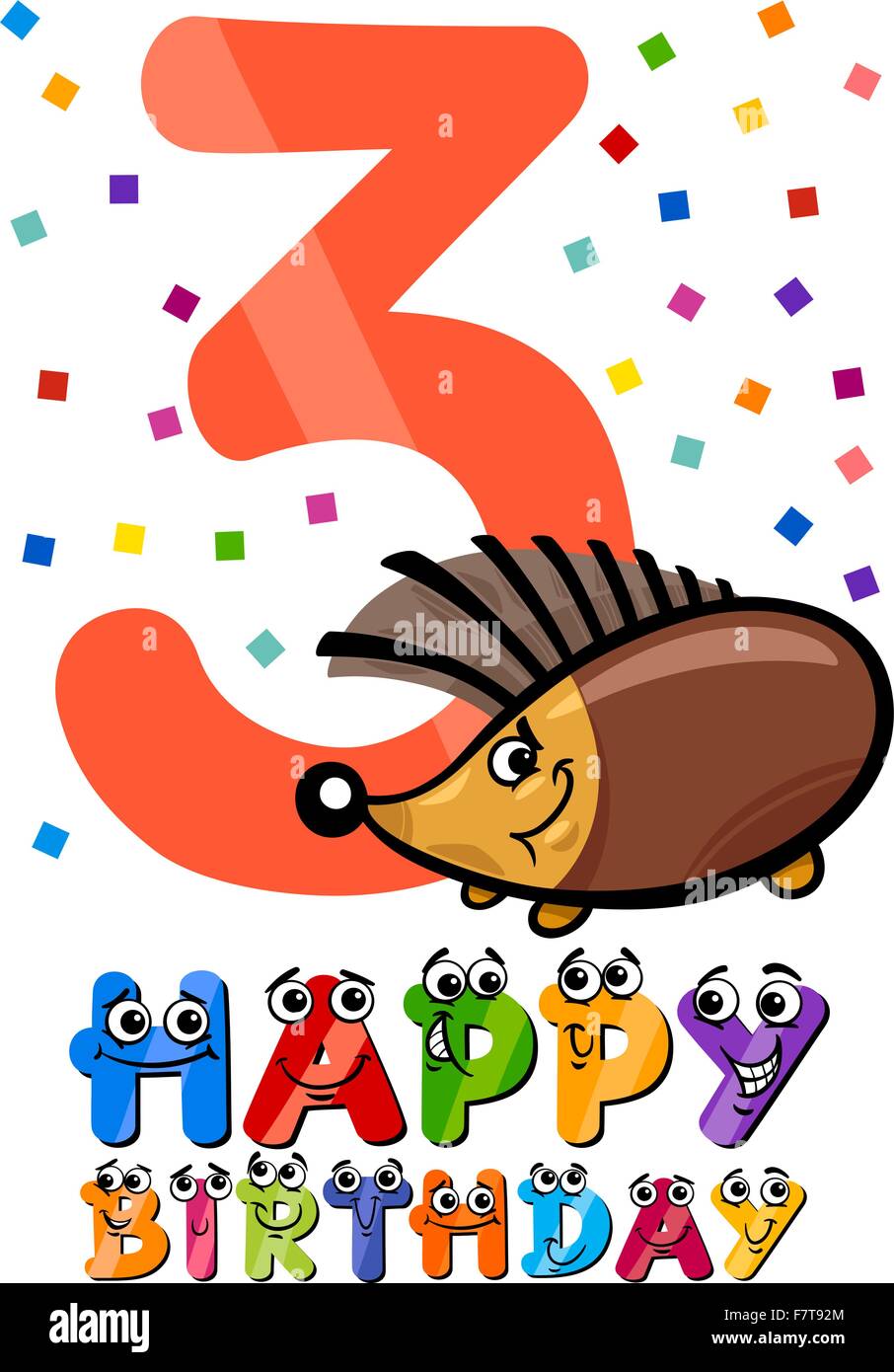 3rd birthday party Stock Vector Images - Alamy