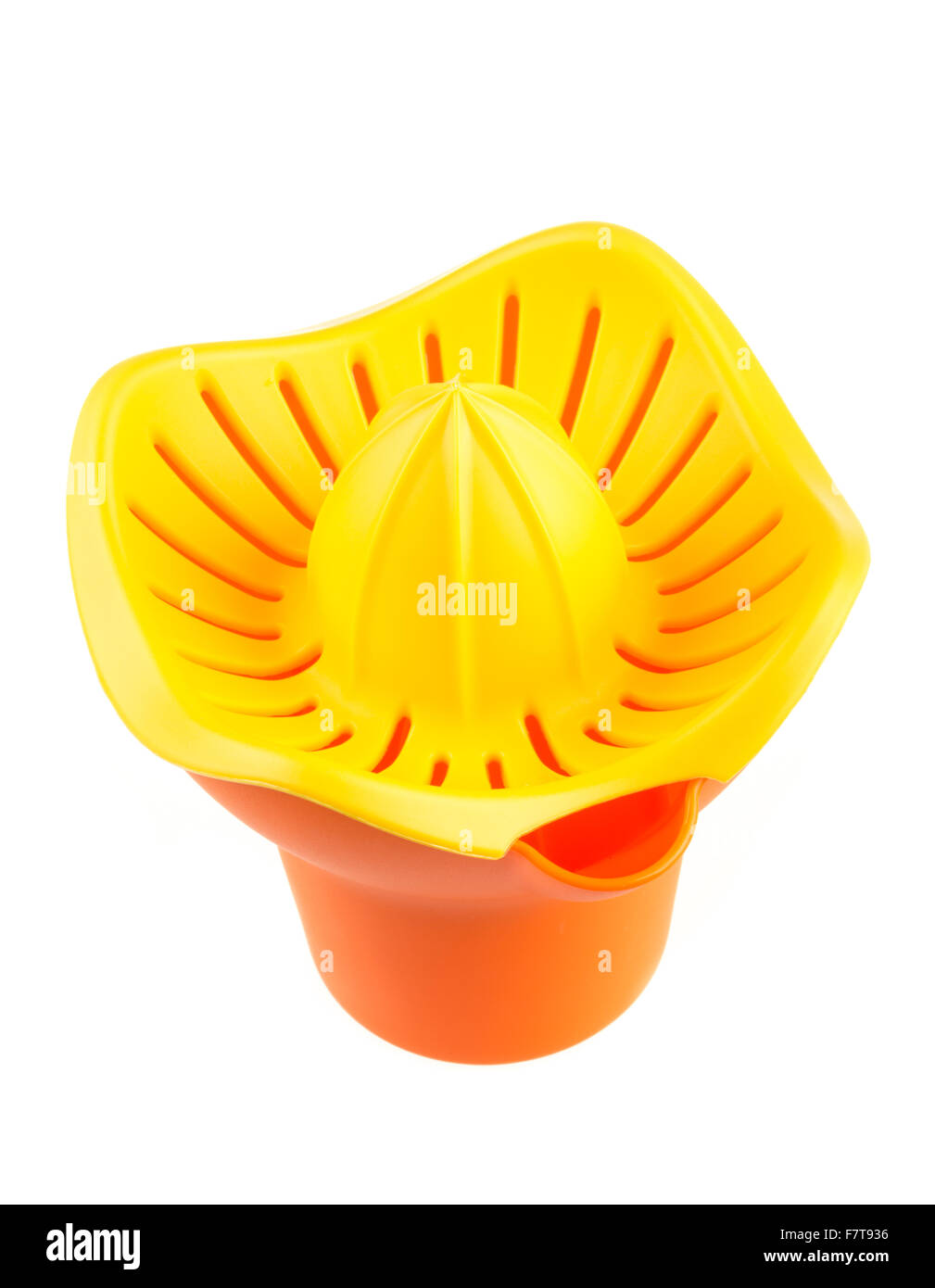 Orange plastic lemon squeezer Stock Photo - Alamy