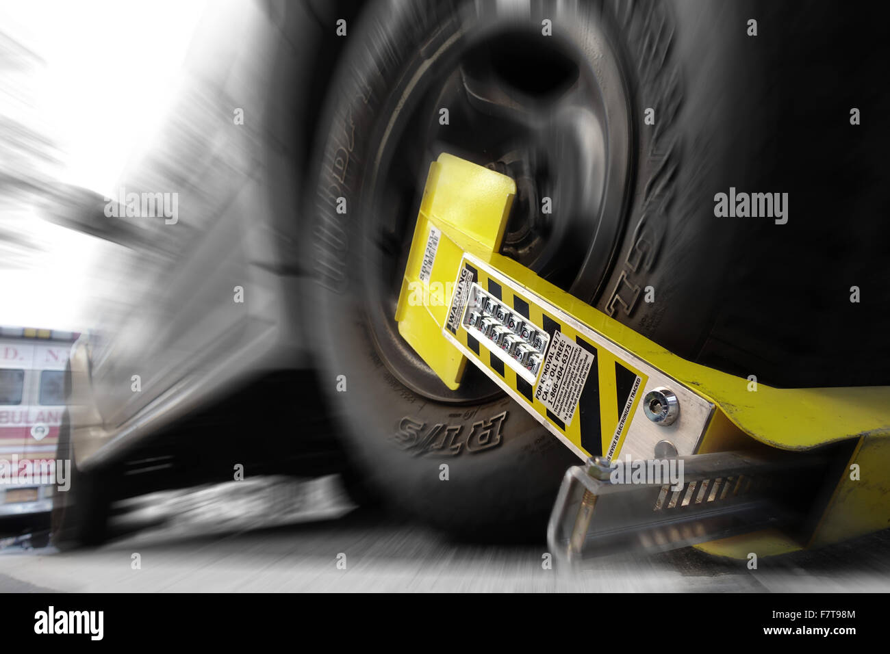 Booted by the City of New York, window sticker warning not to move ...