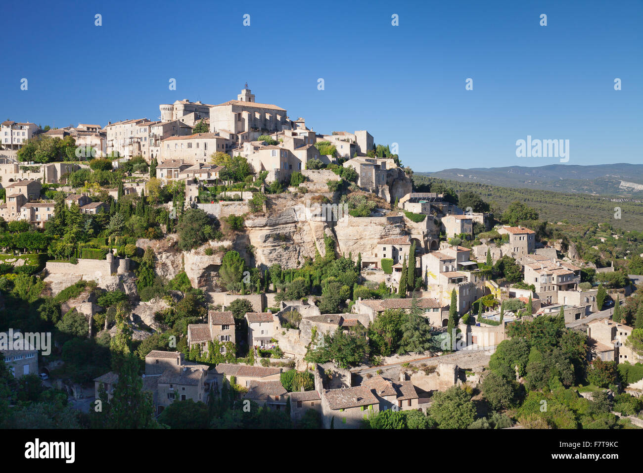 Historic centre with Renaissance castle, Gordes, Provence, Provence ...