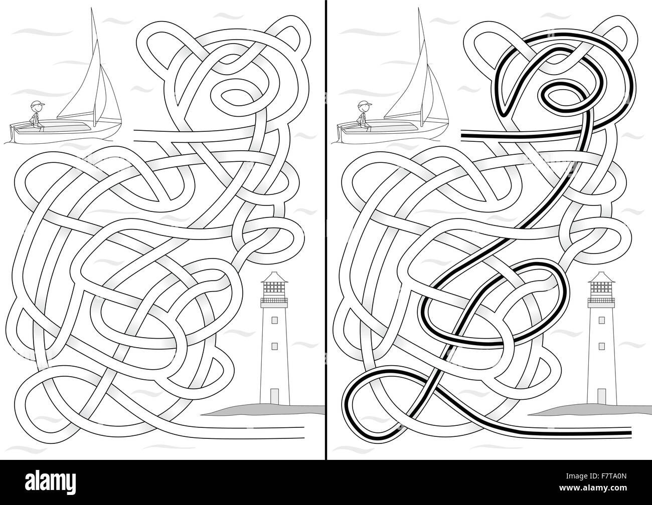 Easy maze game puzzle hi-res stock photography and images - Alamy