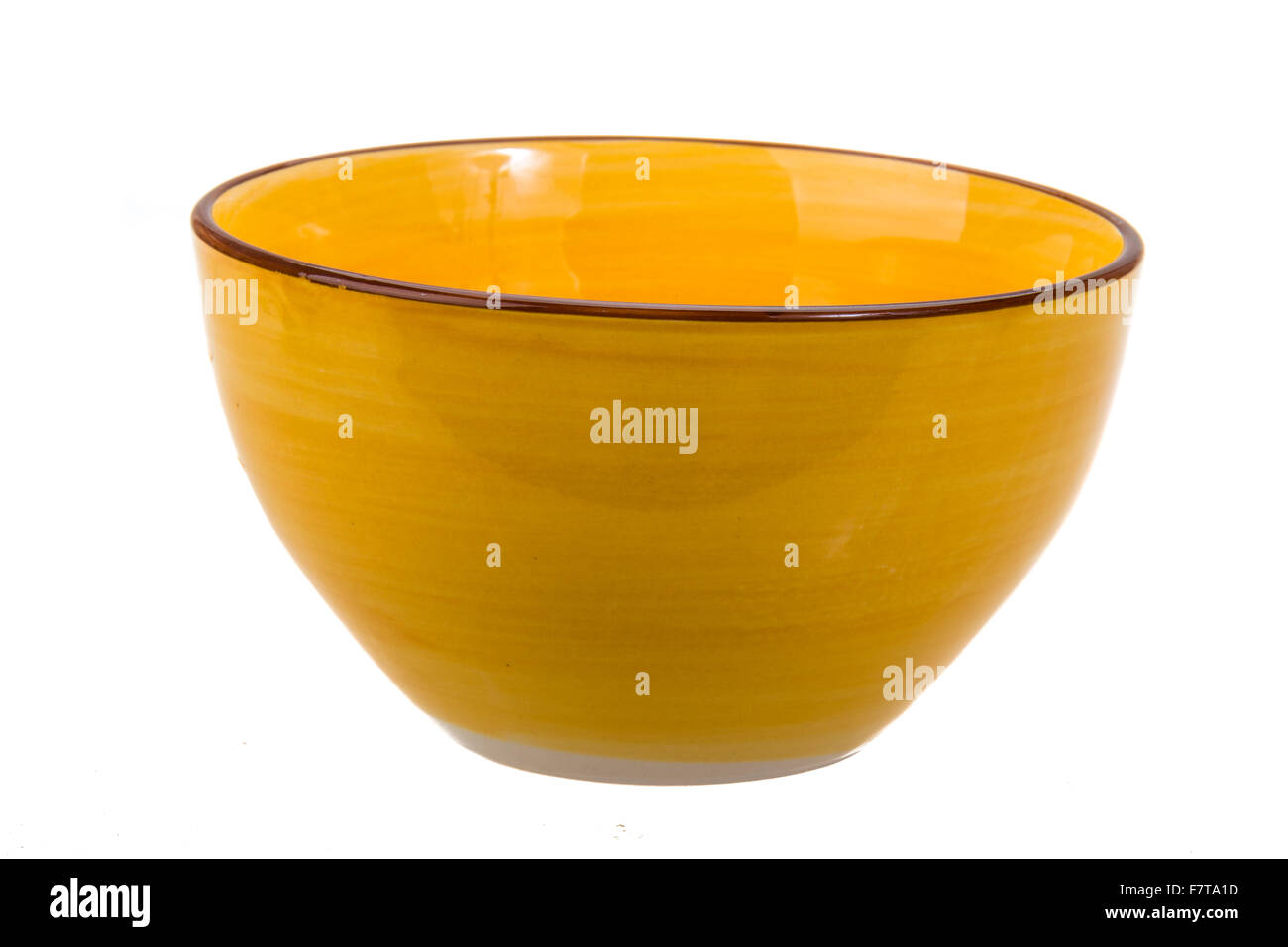 Yellow empty plate isolated Stock Photo - Alamy