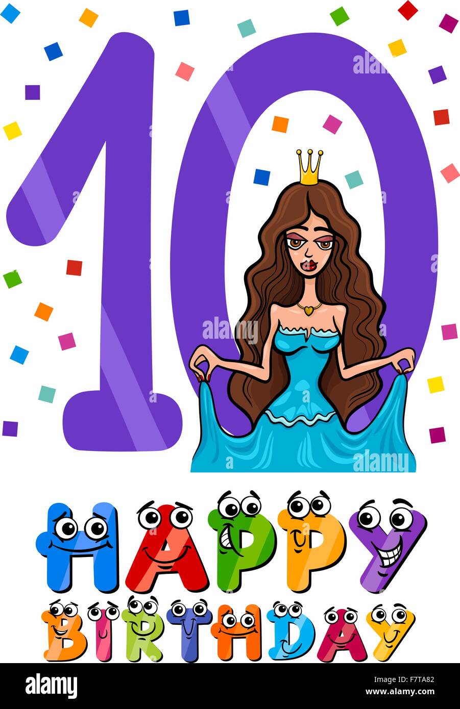 Happy birthday number 10 Stock Vector Images - Alamy