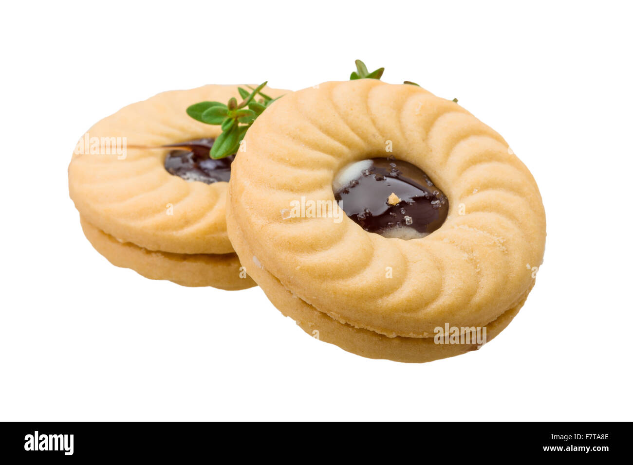 Dutch butter cookies isolated Stock Photo - Alamy