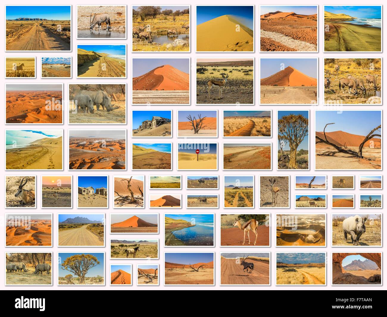 Namibia landscapes collage Stock Photo - Alamy