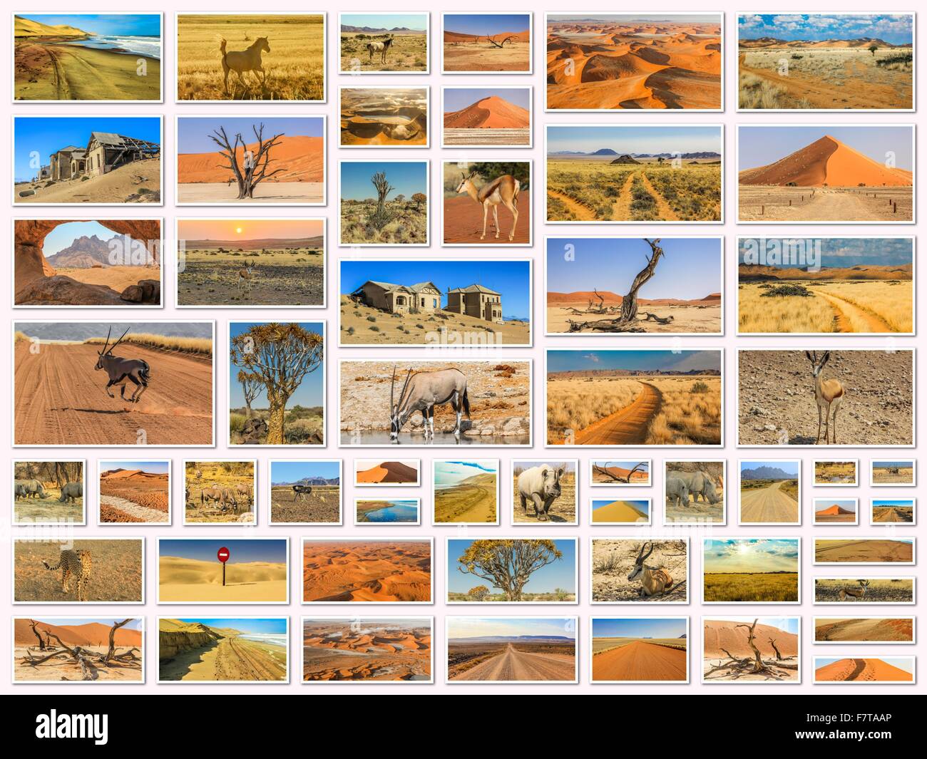 Namibia pictures collage Stock Photo - Alamy