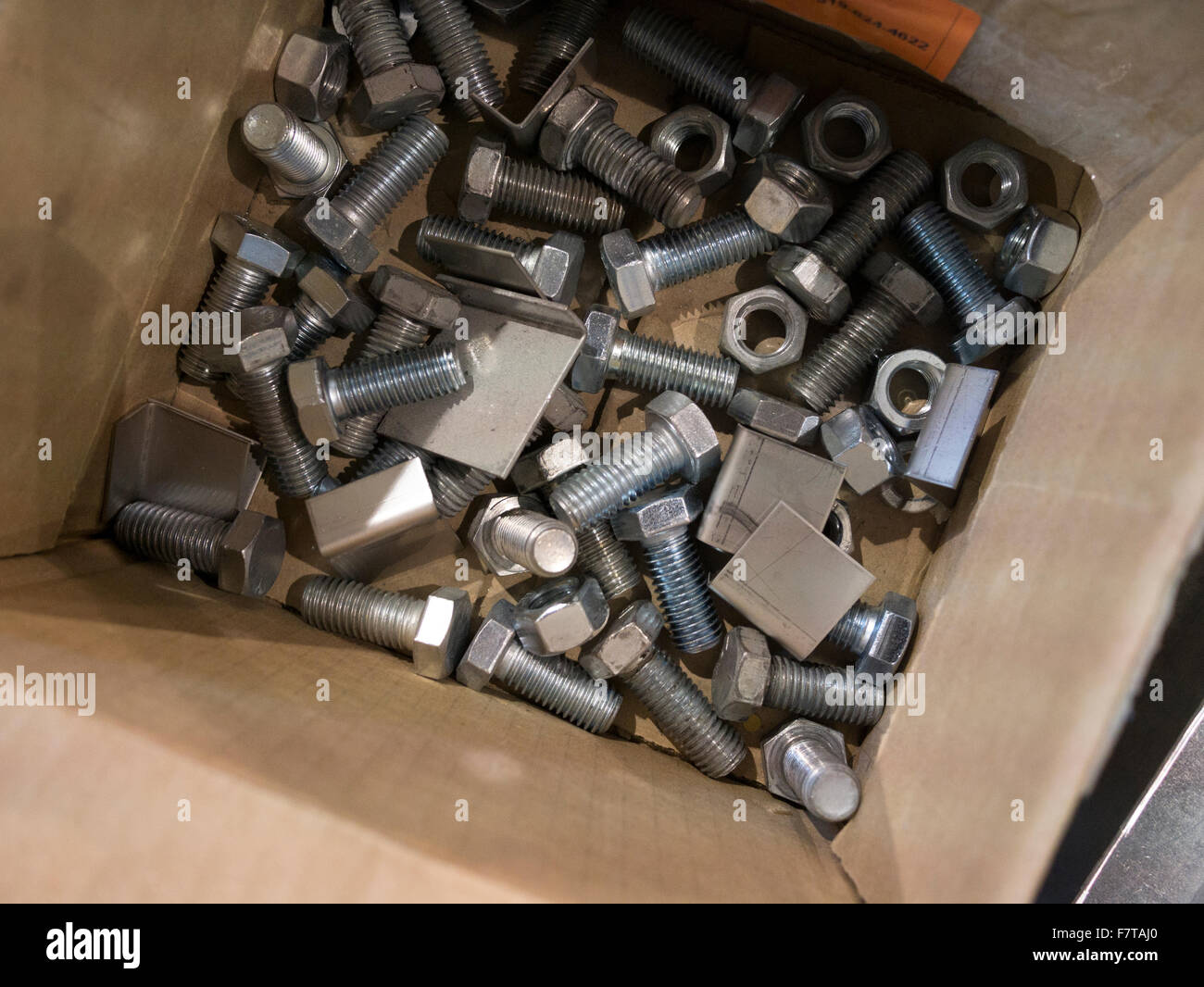 Nuts, Bolts, Fasteners in a box Stock Photo - Alamy