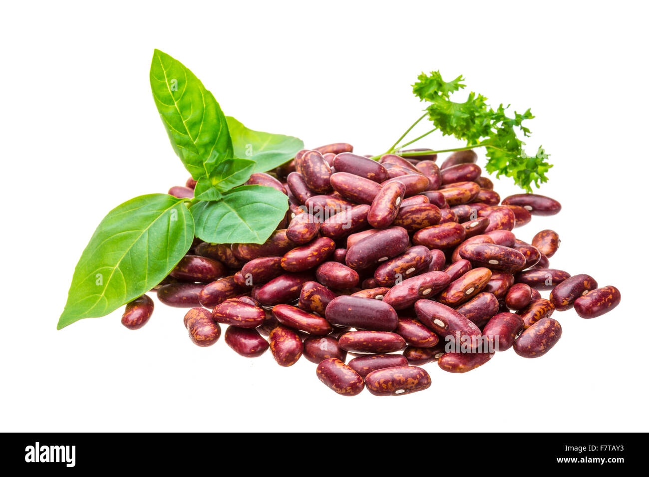 Red ripe beans isolated studio macro Stock Photo - Alamy