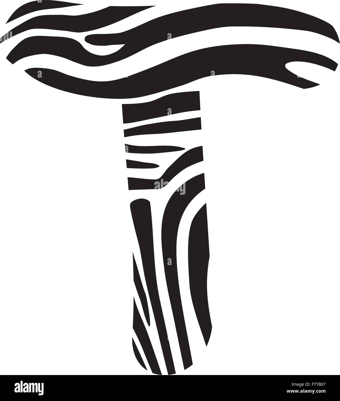 font-zebra-letter-t-stock-vector-image-art-alamy