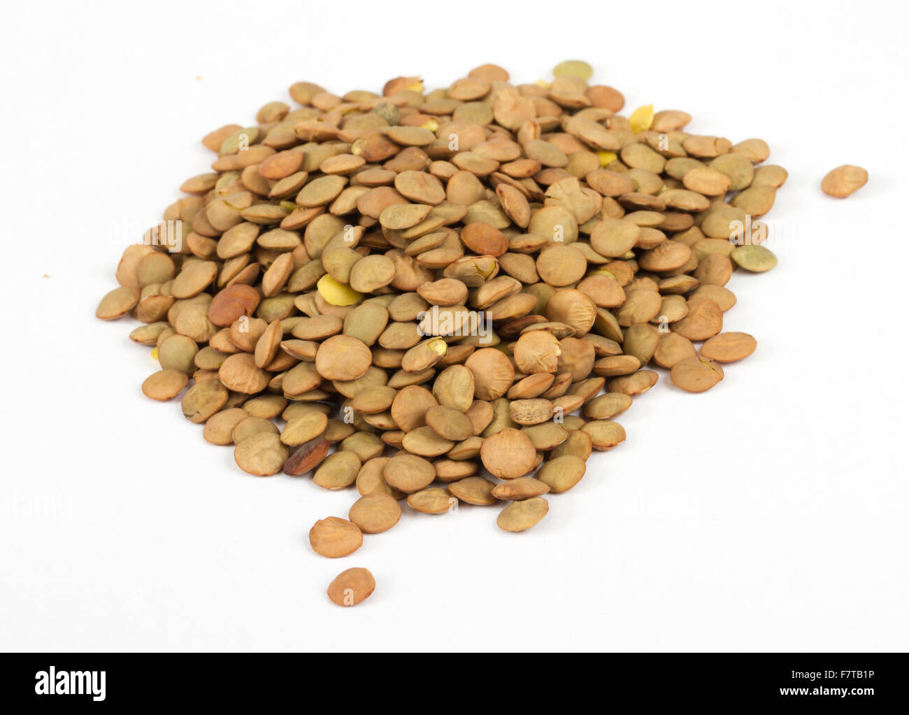 Lentils Isolated on White Background Stock Photo - Alamy