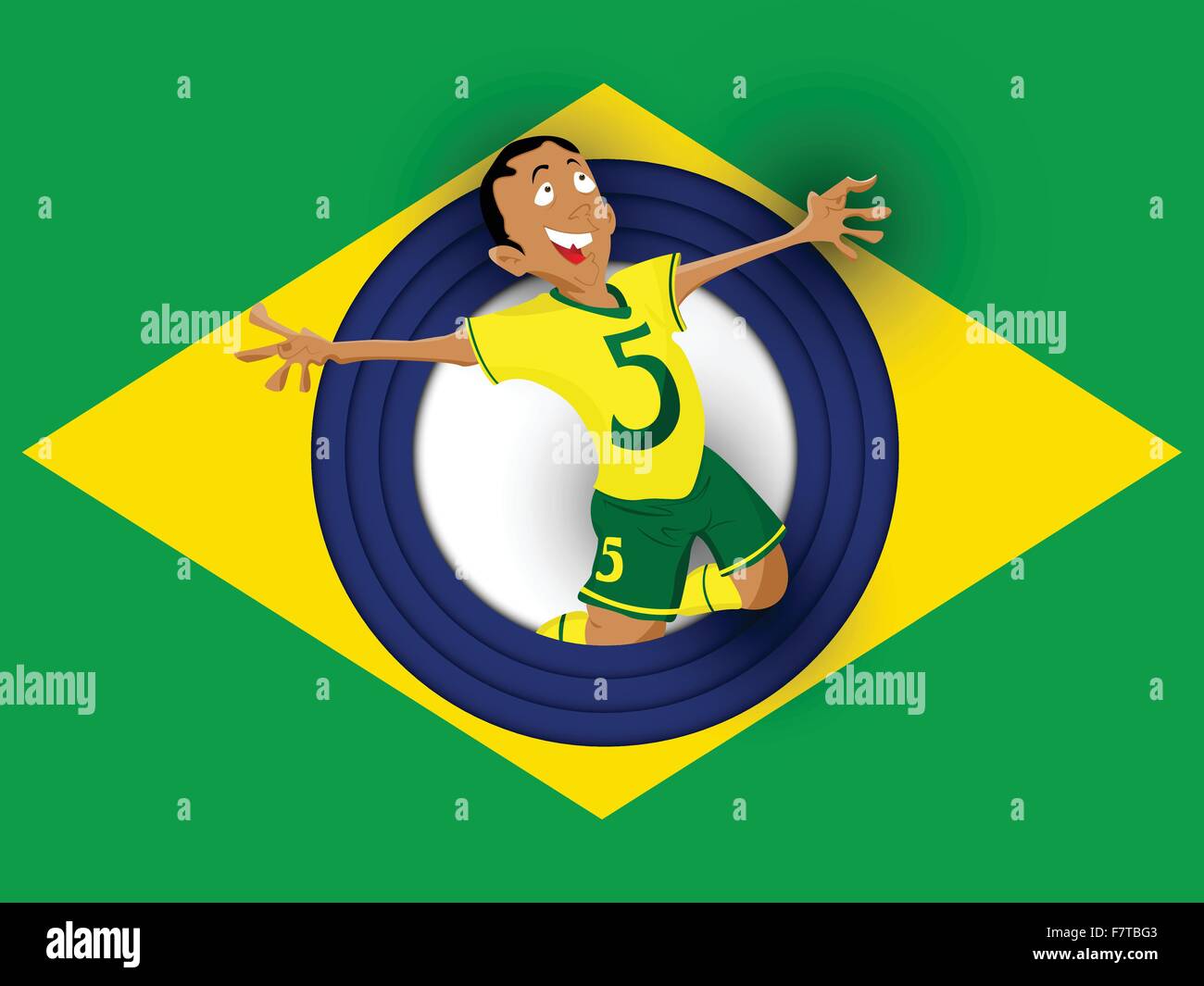 Brazil Soccer Player with Uniform Stock Vector Image & Art - Alamy
