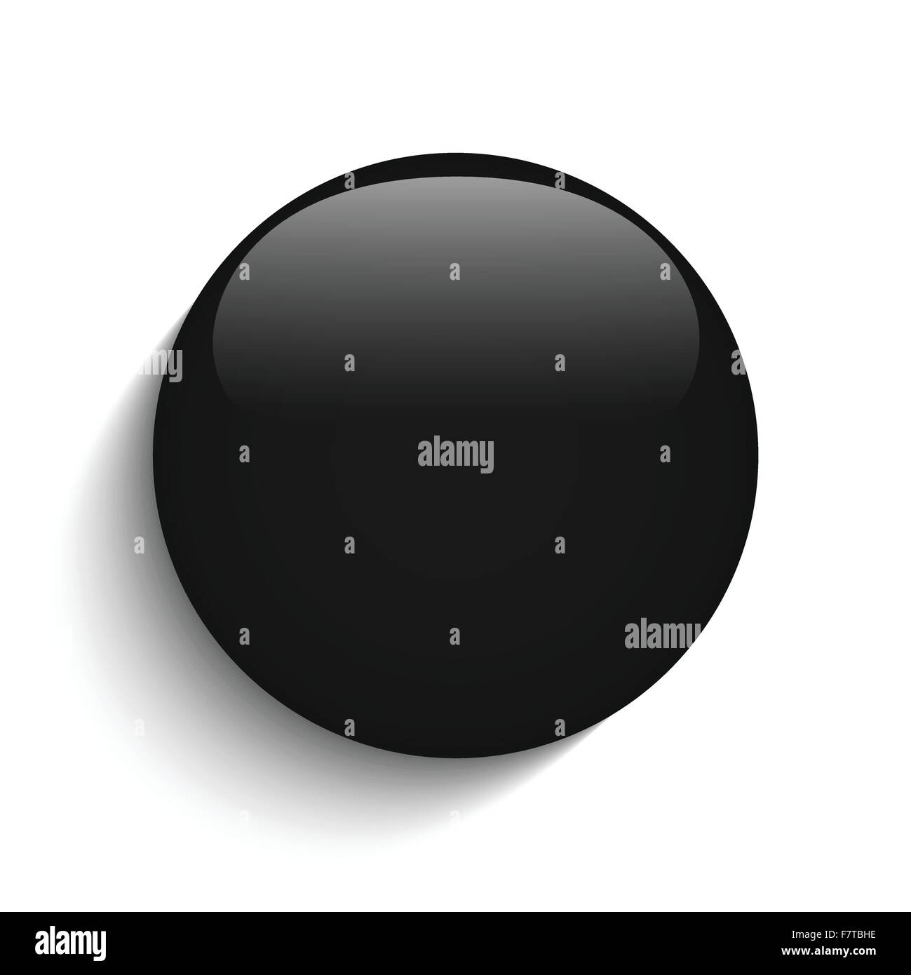 Black Glass Circle Button on White Background Stock Vector Image & Art ...